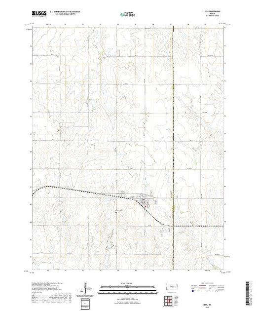US Topo 7.5-minute map for Otis KS – American Map Store
