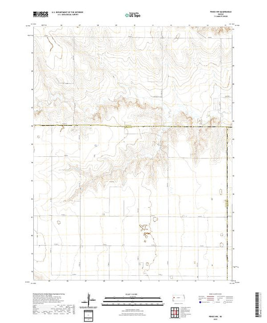 US Topo 7.5-minute map for Pence NW KS – American Map Store