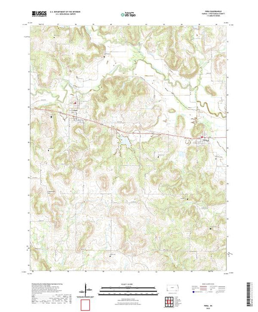 US Topo 7.5-minute map for Peru KS – American Map Store