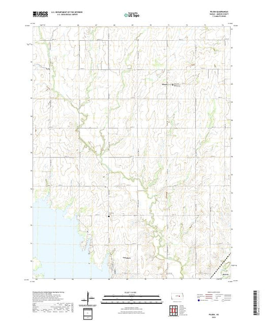 US Topo 7.5-minute map for Pilsen KS – American Map Store