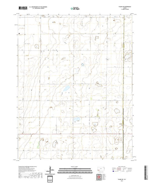 US Topo 7.5-minute map for Plains SW KS – American Map Store