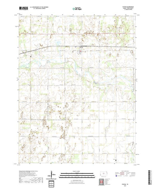 US Topo 7.5-minute map for Plevna KS – American Map Store