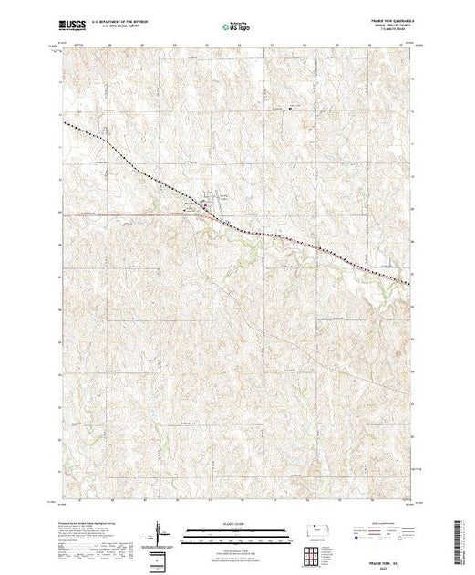 US Topo 7.5-minute map for Prairie View KS – American Map Store