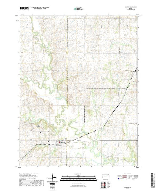 US Topo 7.5-minute map for Reading KS – American Map Store