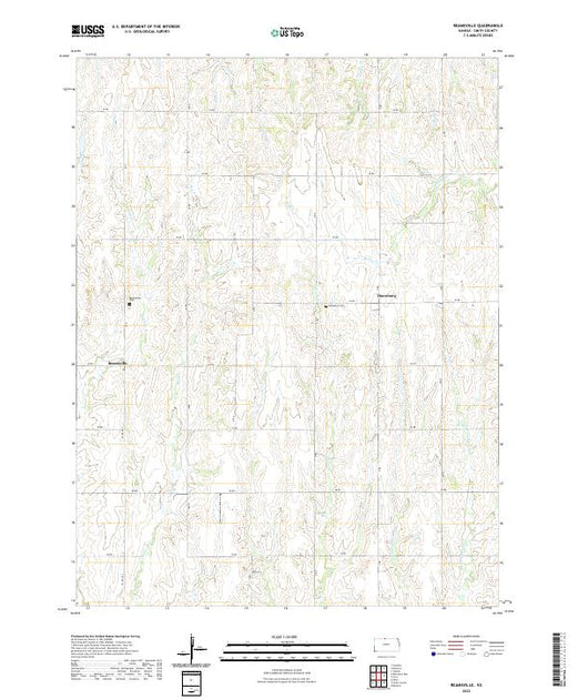 US Topo 7.5-minute map for Reamsville KS – American Map Store