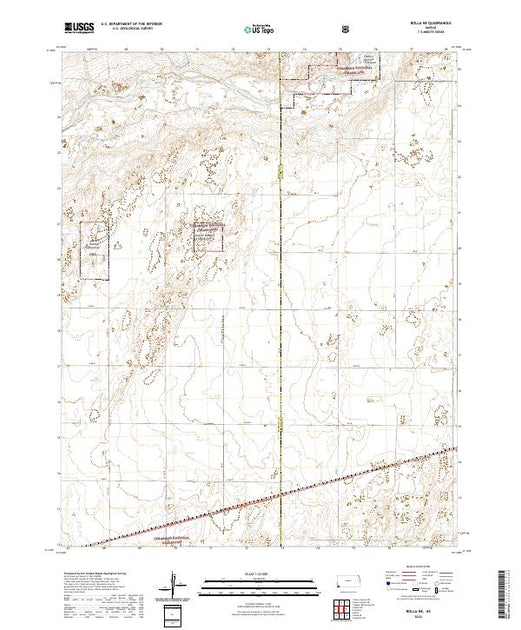 US Topo 7.5-minute map for Rolla NE KS – American Map Store