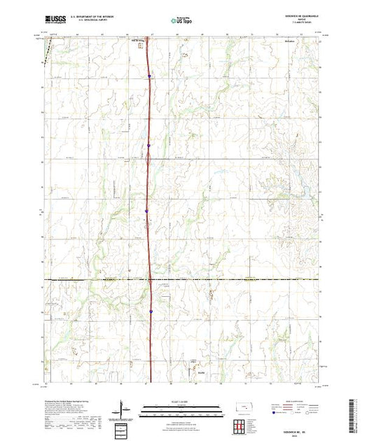 US Topo 7.5-minute map for Sedgwick NE KS – American Map Store