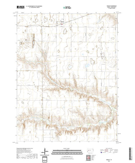 US Topo 7.5-minute map for Shields KS – American Map Store