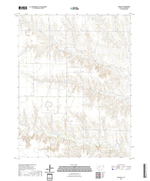 US Topo 7.5-minute map for Shields SE KS – American Map Store