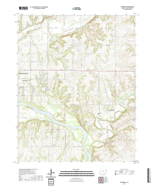 US Topo 7.5-minute map for Silverdale KS – American Map Store