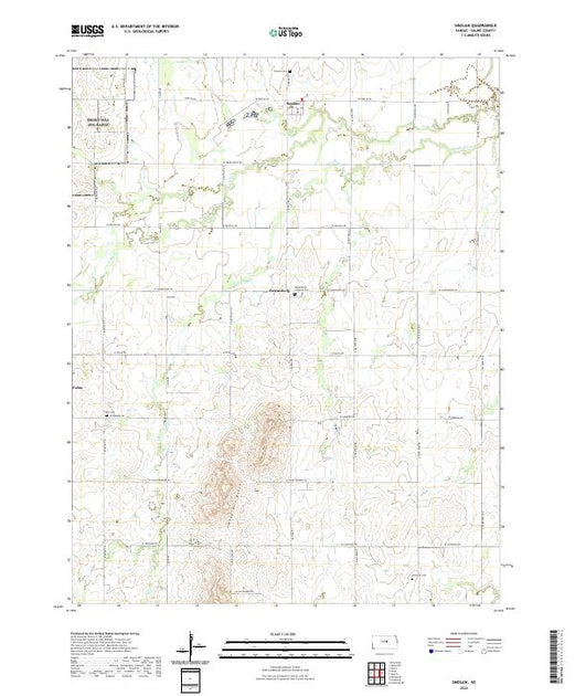 US Topo 7.5-minute map for Smolan KS – American Map Store