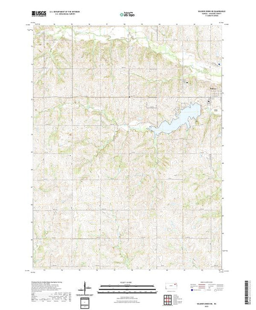 US Topo 7.5-minute map for Soldier Creek NE KS – American Map Store