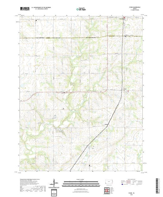 US Topo 7.5-minute map for Stark KS – American Map Store