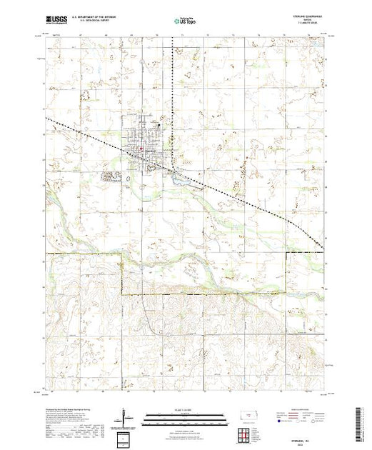 US Topo 7.5-minute map for Sterling KS – American Map Store