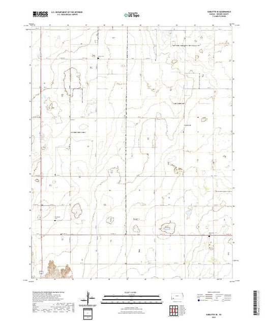 US Topo 7.5-minute map for Sublette SE KS – American Map Store