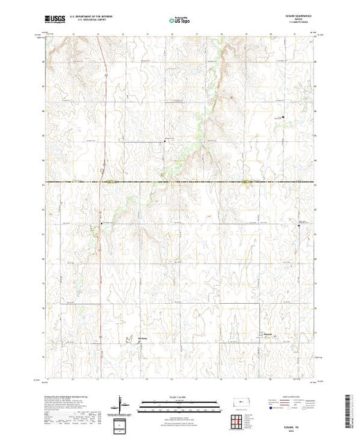 US Topo 7.5-minute map for Susank KS – American Map Store