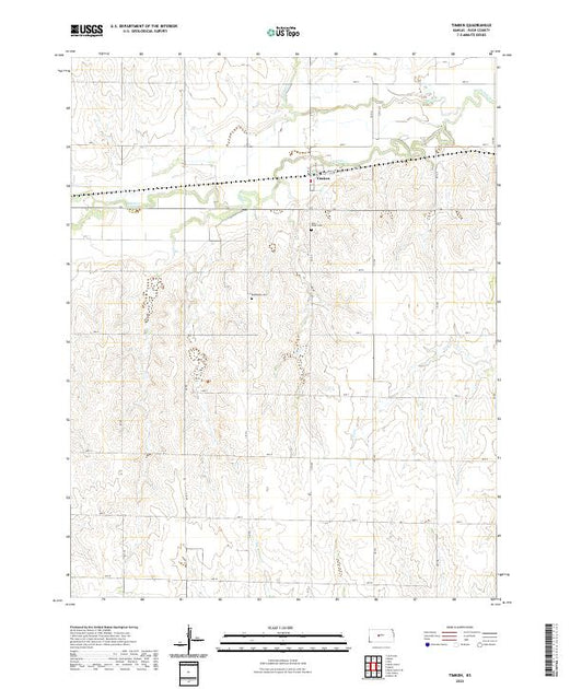 US Topo 7.5-minute map for Timken KS – American Map Store