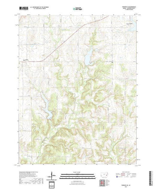 US Topo 7.5-minute map for Toronto SE KS – American Map Store