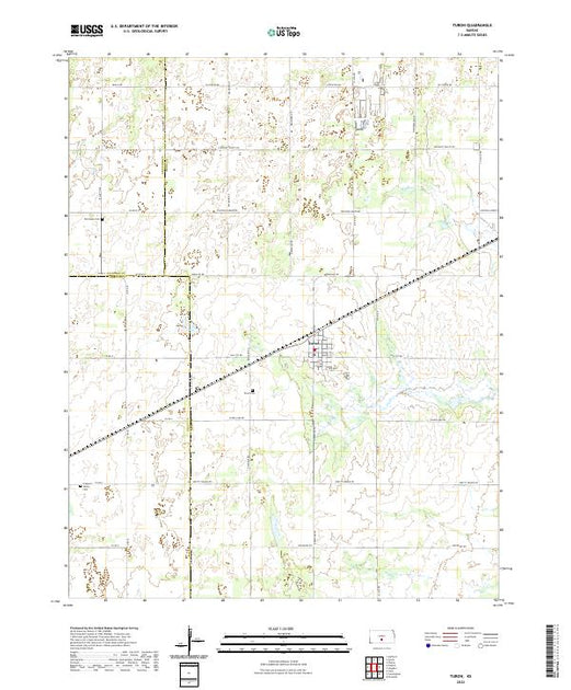 US Topo 7.5-minute map for Turon KS – American Map Store