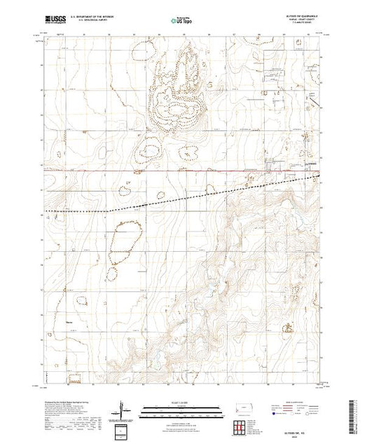 US Topo 7.5-minute map for Ulysses SW KS – American Map Store