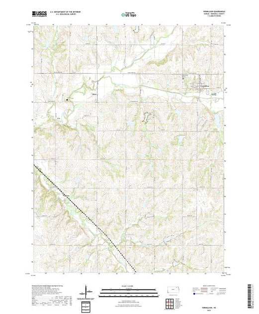US Topo 7.5-minute map for Vermillion KS – American Map Store