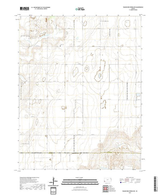 US Topo 7.5-minute map for Wagon Bed Spring NW KS – American Map Store