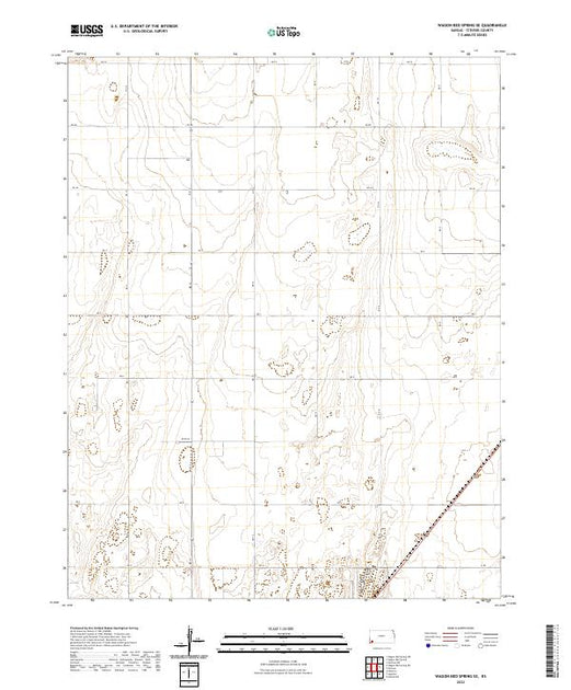 US Topo 7.5-minute map for Wagon Bed Spring SE KS – American Map Store