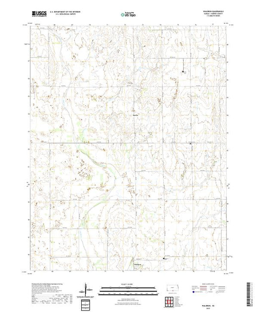 US Topo 7.5-minute map for Waldron KS – American Map Store