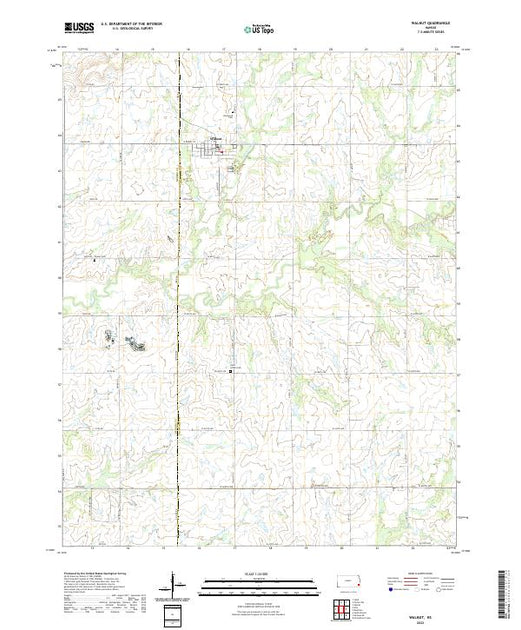 US Topo 7.5-minute map for Walnut KS – American Map Store