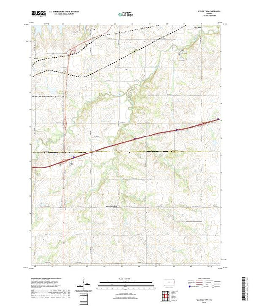 US Topo 7.5-minute map for Waverly NW KS – American Map Store
