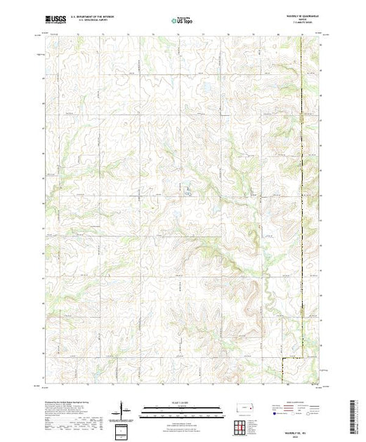 US Topo 7.5-minute map for Waverly SE KS – American Map Store
