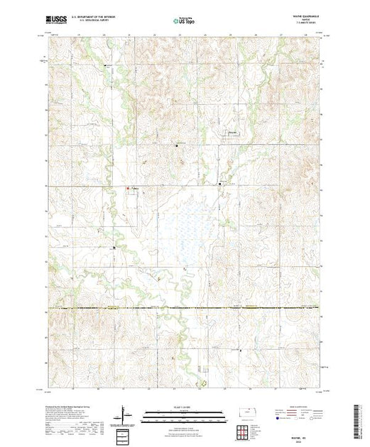 US Topo 7.5-minute map for Wayne KS – American Map Store