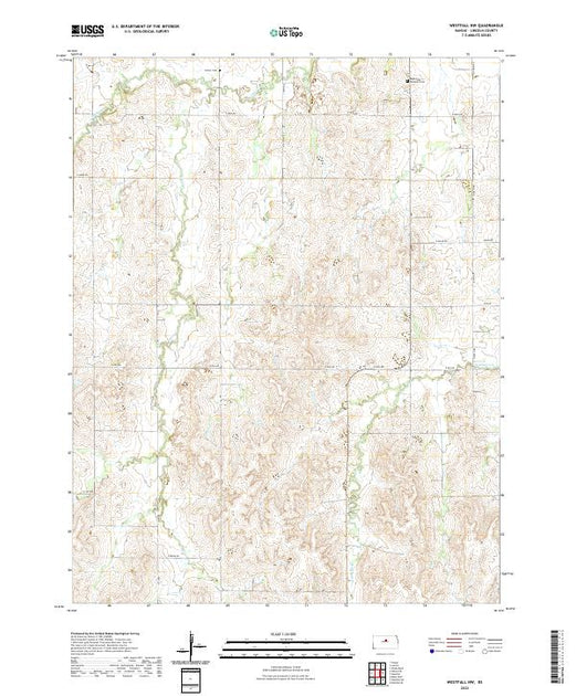 US Topo 7.5-minute map for Westfall NW KS – American Map Store