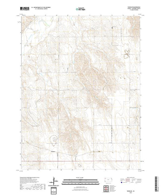 US Topo 7.5-minute map for Wheeler KS – American Map Store