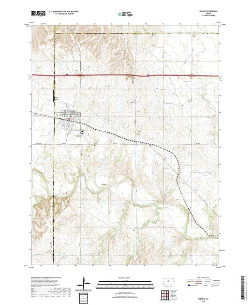 US Topo 7.5-minute map for Wilson KS – American Map Store