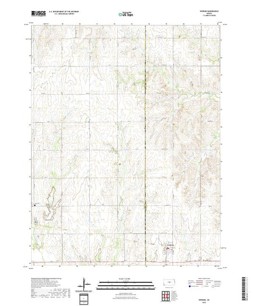 US Topo 7.5-minute map for Windom KS – American Map Store