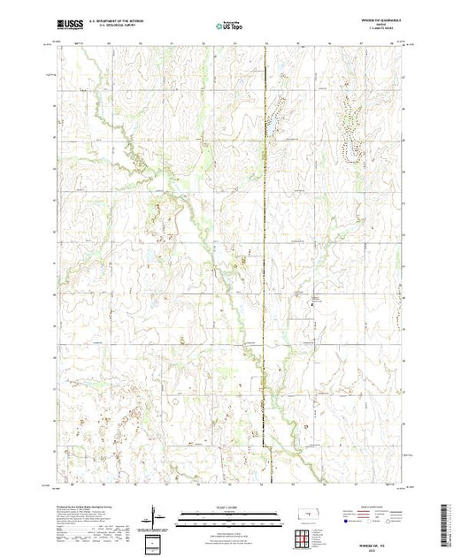 US Topo 7.5-minute map for Windom SW KS – American Map Store
