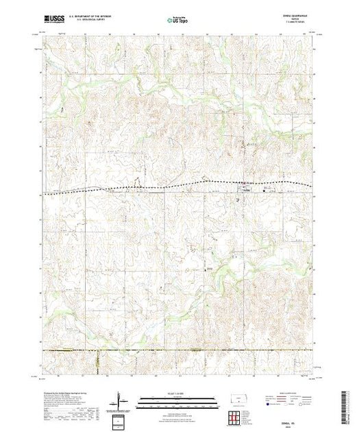 US Topo 7.5-minute map for Zenda KS – American Map Store