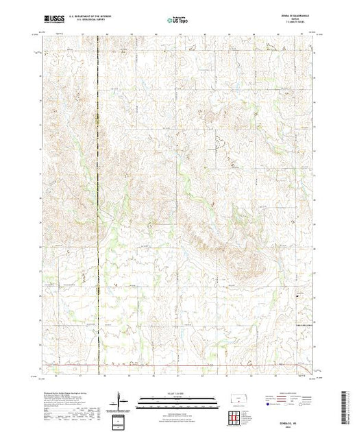 US Topo 7.5-minute map for Zenda SE KS – American Map Store