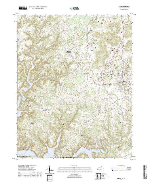 US Topo 7.5-minute map for Albany KYTN – American Map Store