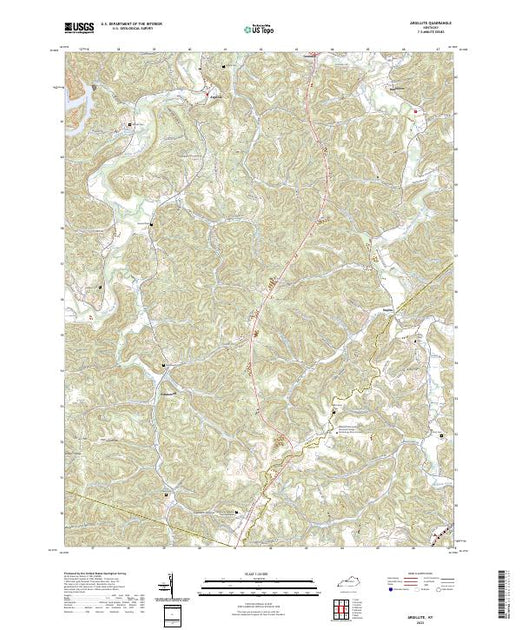 US Topo 7.5-minute map for Argillite KY – American Map Store