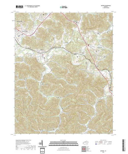 US Topo 7.5-minute map for Artemus KY – American Map Store