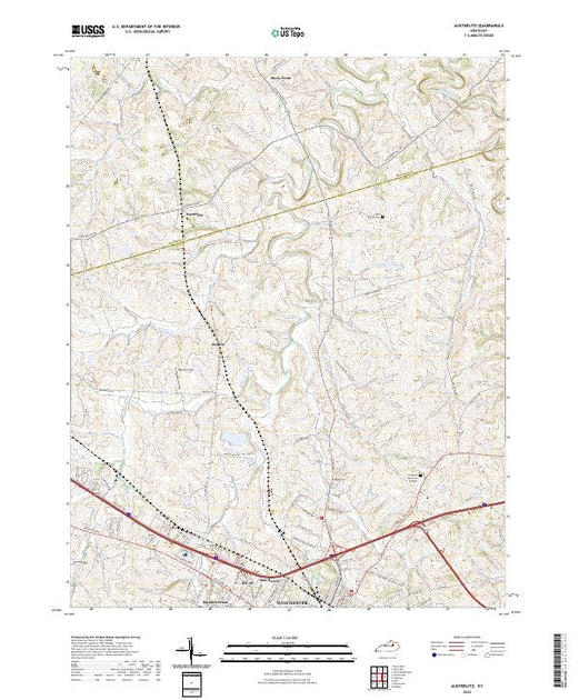 US Topo 7.5-minute map for Austerlitz KY – American Map Store