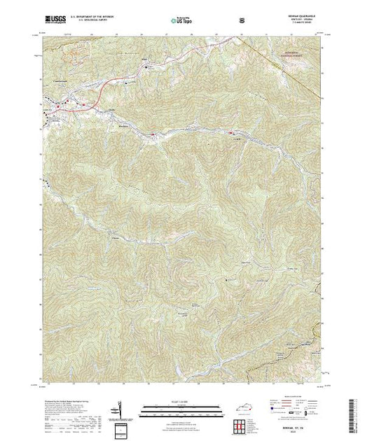 US Topo 7.5-minute map for Benham KYVA – American Map Store