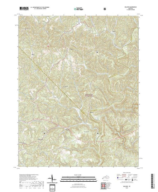 US Topo 7.5-minute map for Billows KY – American Map Store