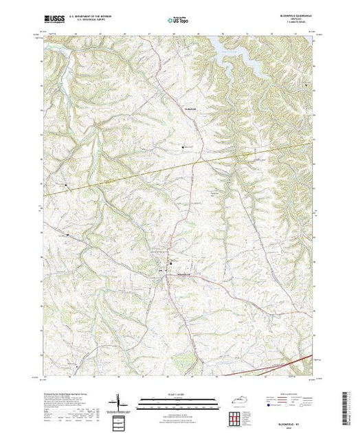 US Topo 7.5-minute map for Bloomfield KY – American Map Store
