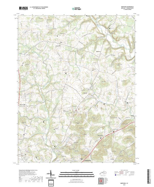 US Topo 7.5-minute map for Bobtown KY – American Map Store