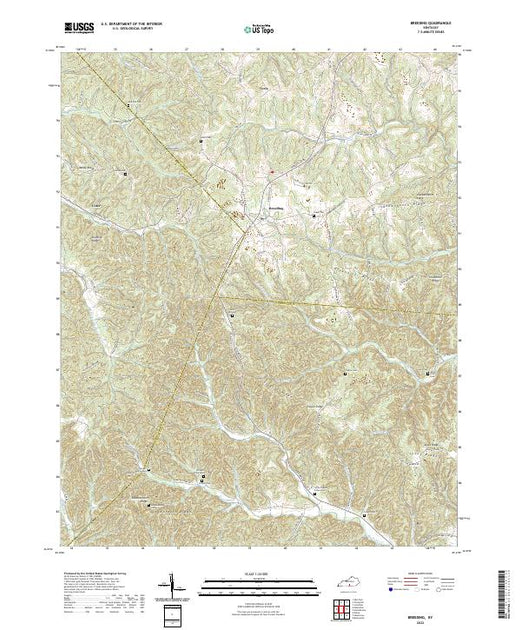 US Topo 7.5-minute map for Breeding KY – American Map Store