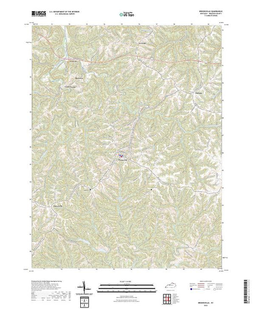 US Topo 7.5-minute map for Brooksville KY – American Map Store