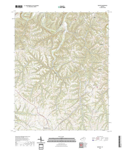 US Topo 7.5-minute map for Buckeye KY – American Map Store